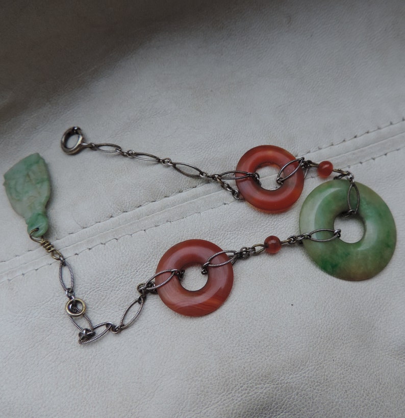Antique Jade Bracelet Chinese Export Jewelry Sterling Silver - Etsy