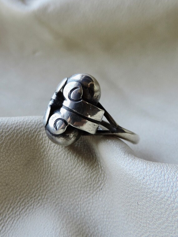 antique ring sterling silver hand made ring large bal… - Gem