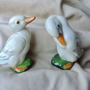 Vintage Duck Figurines Gort Bone China Ducklings Little White Duck ...