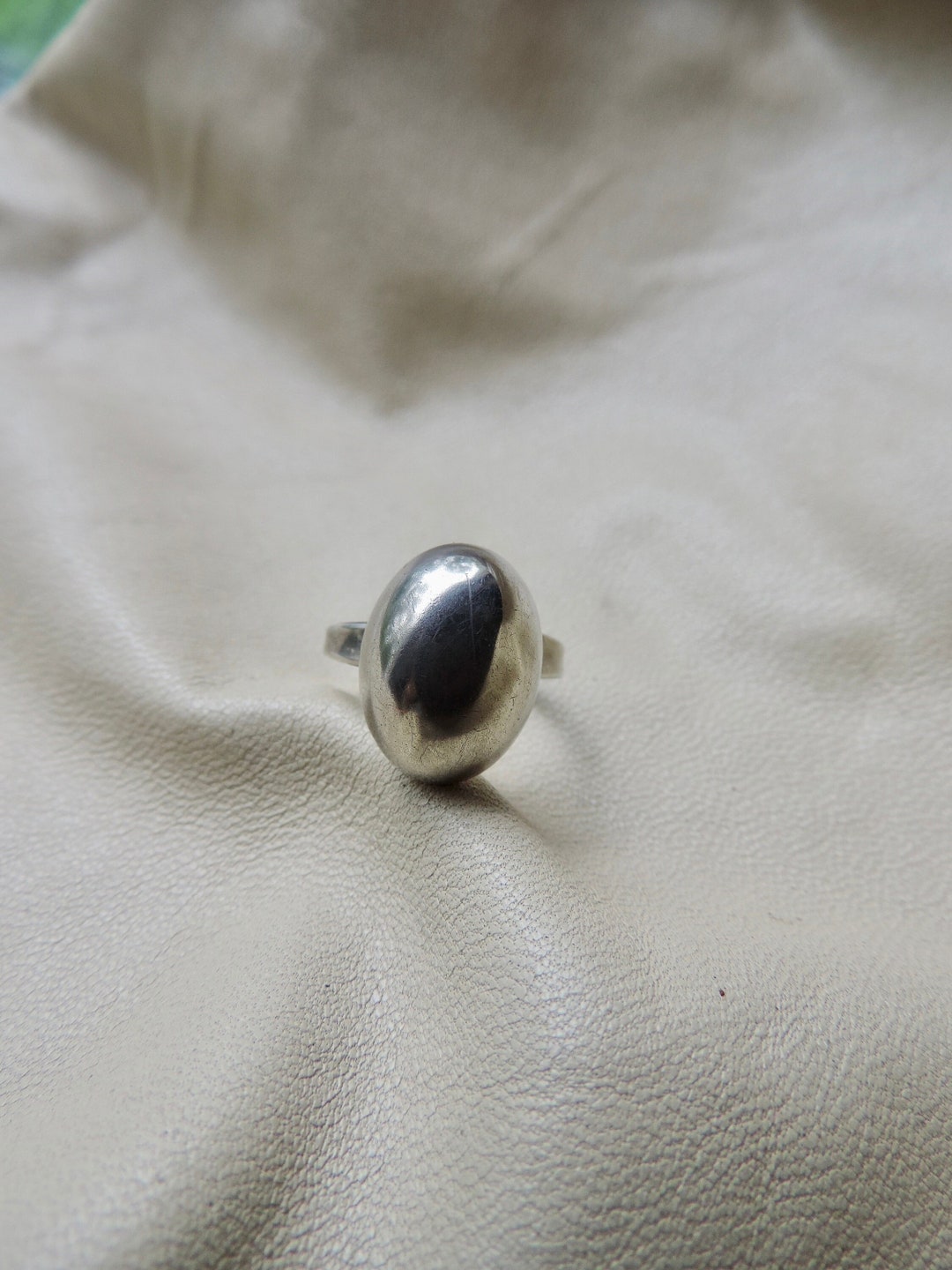 Vintage Ring Sterling Silver Dome Ring Vintage Hand Made Sterling Dome ...