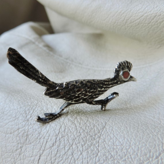 vintage road runner pin silver road runner southweste… - Gem