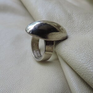 Vintage Ring Sterling Silver Oval Dome Ring Handmade Sterling Silver ...