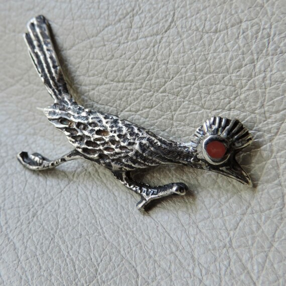 vintage road runner pin silver road runner southweste… - Gem