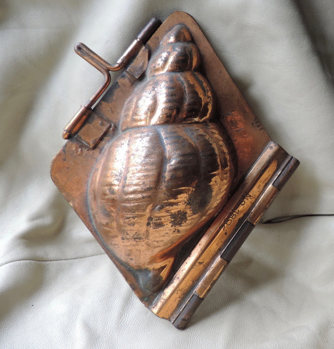 Antique Chocolate Mold Copper Chocolate Mold Antique Copper Conch Shell ...