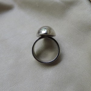 Vintage Ring Sterling Silver Oval Dome Ring Handmade Sterling Silver ...