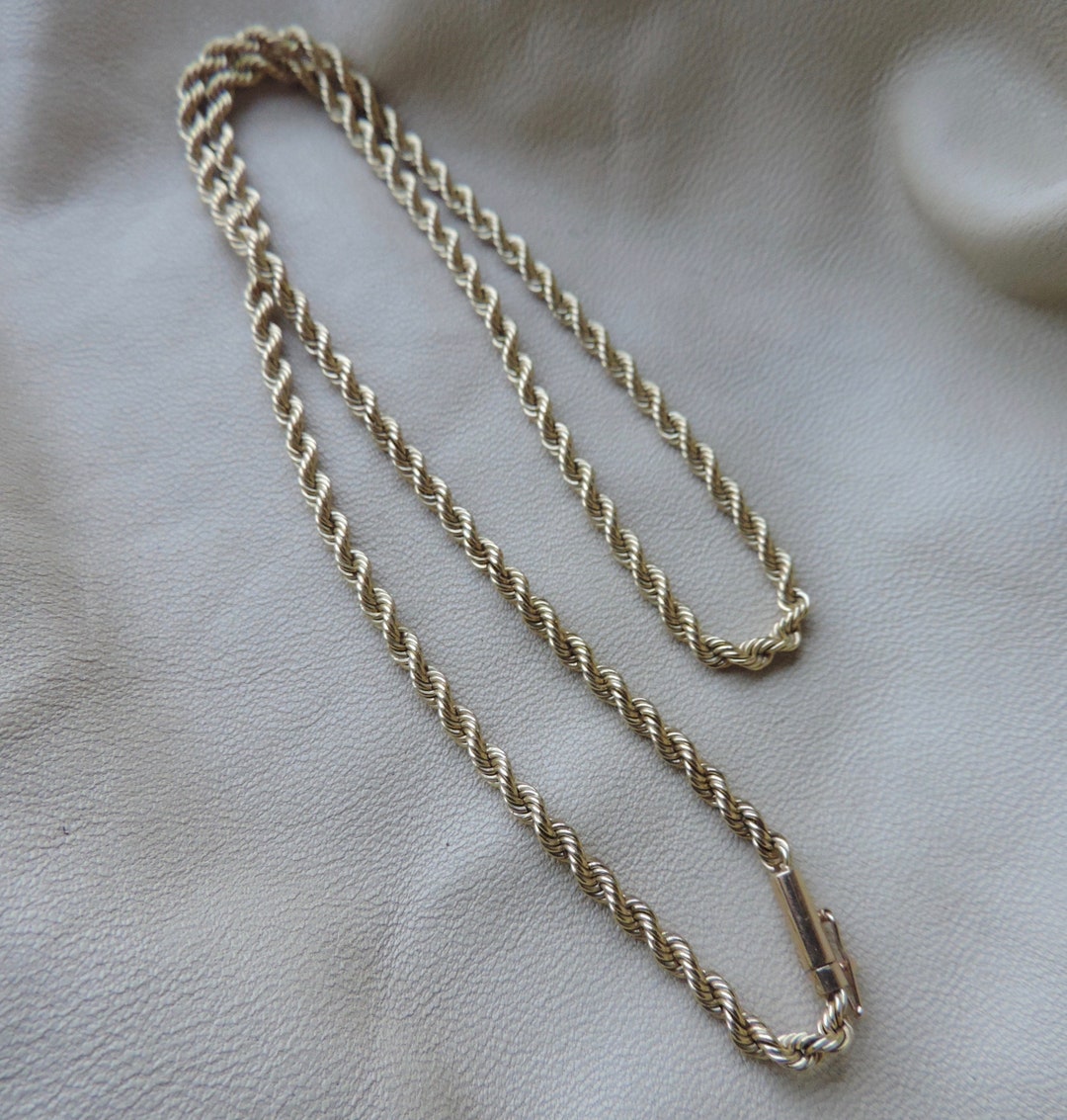 Vintage 14k Chain Necklace 14k Yellow Gold Chain Vintage Gold - Etsy