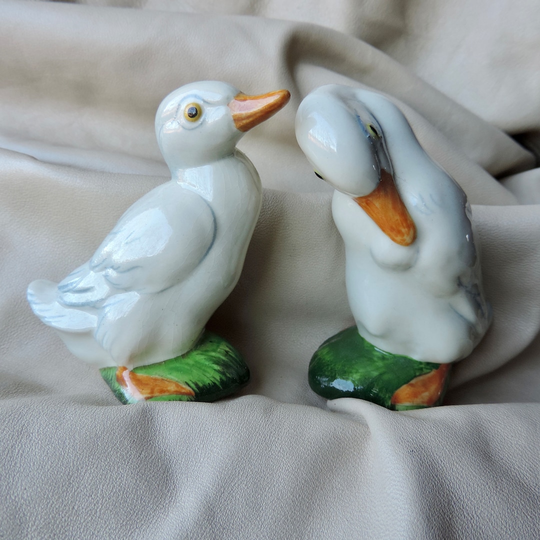 Vintage Duck Figurines Gort Bone China Ducklings Little White Duck ...