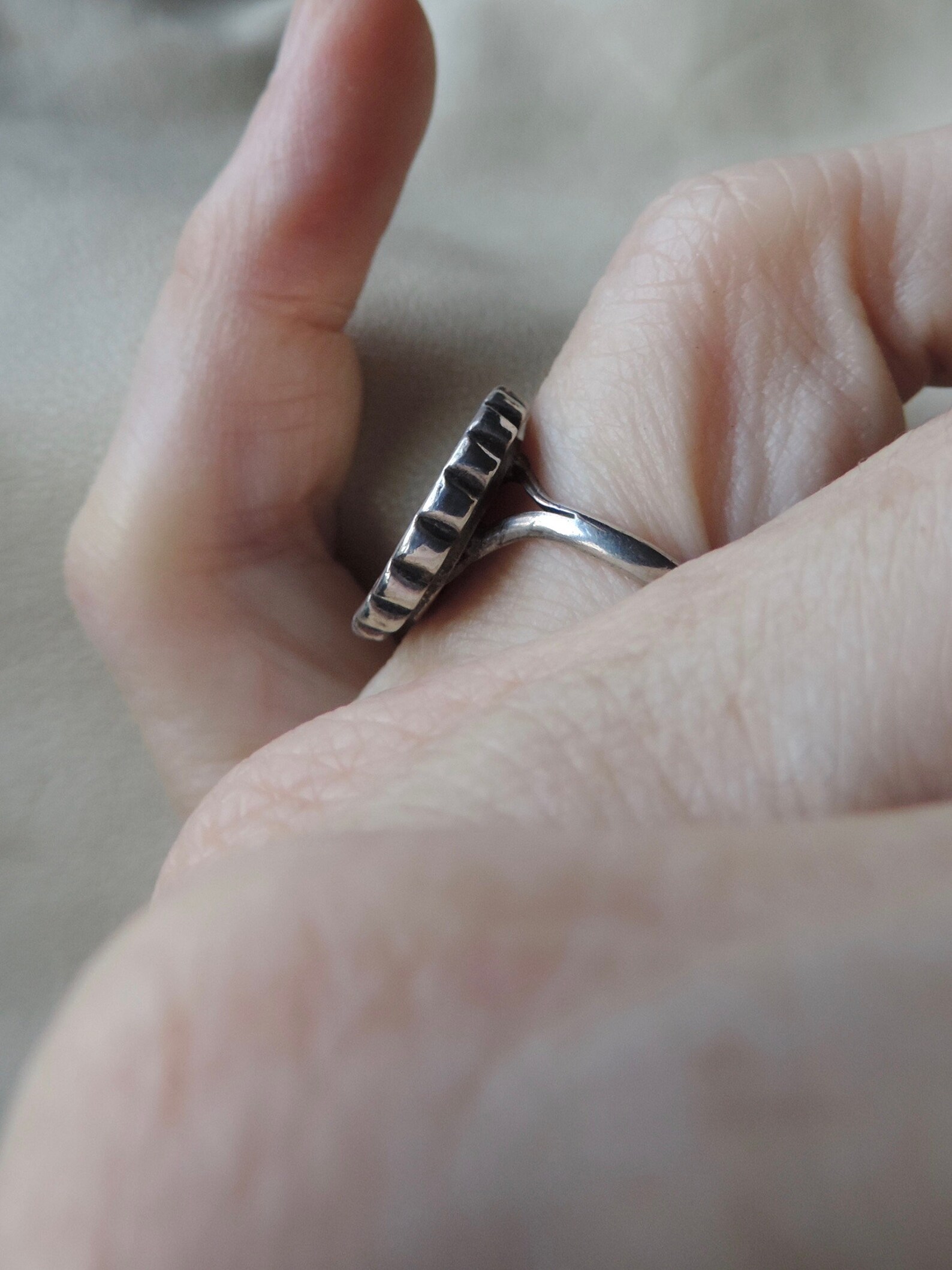 Antique Ring Sterling Silver Ring Aesthetic Period Ring - Etsy