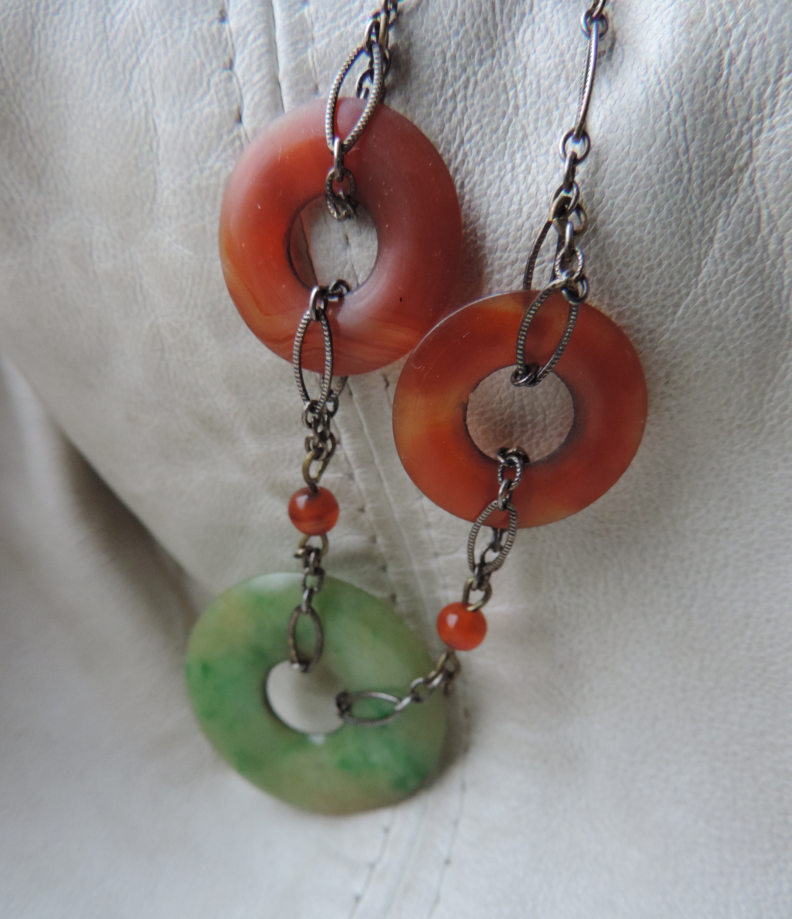 Antique Jade Bracelet Chinese Export Jewelry Sterling Silver Chain ...