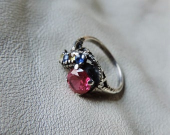 Faux Ruby Ring - Etsy