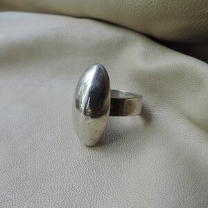 Vintage Ring Sterling Silver Oval Dome Ring Handmade Sterling Silver ...