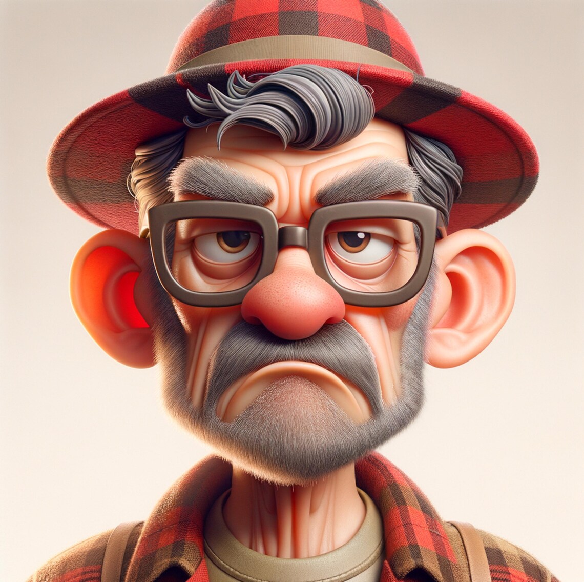 Funny Digital Download, 9 Grumpy Old Man Clipart JPG, Elderly Clipart ...