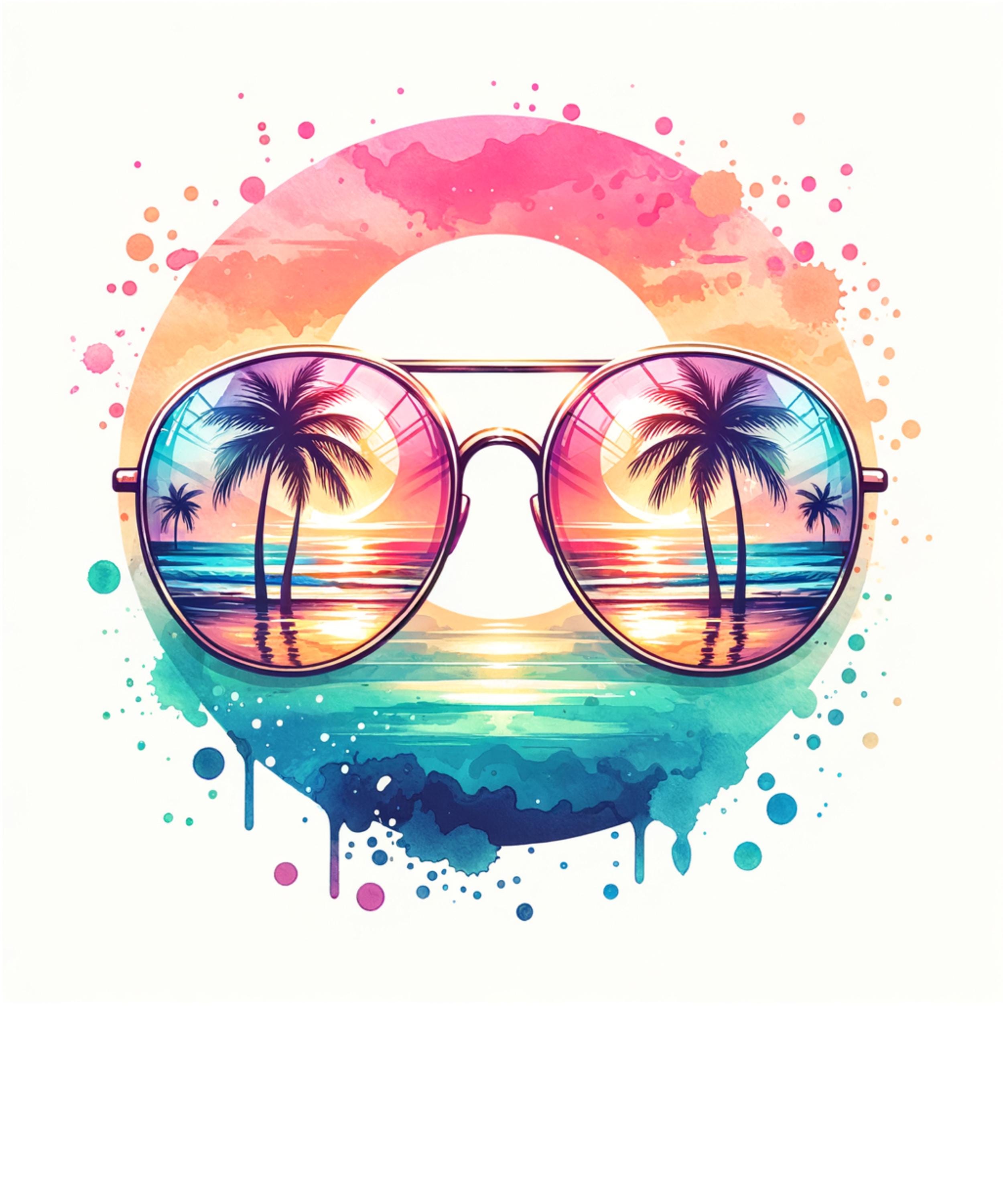 Summer Watercolor Clipart, 10 Beach Aesthetic High Quality JPG ...