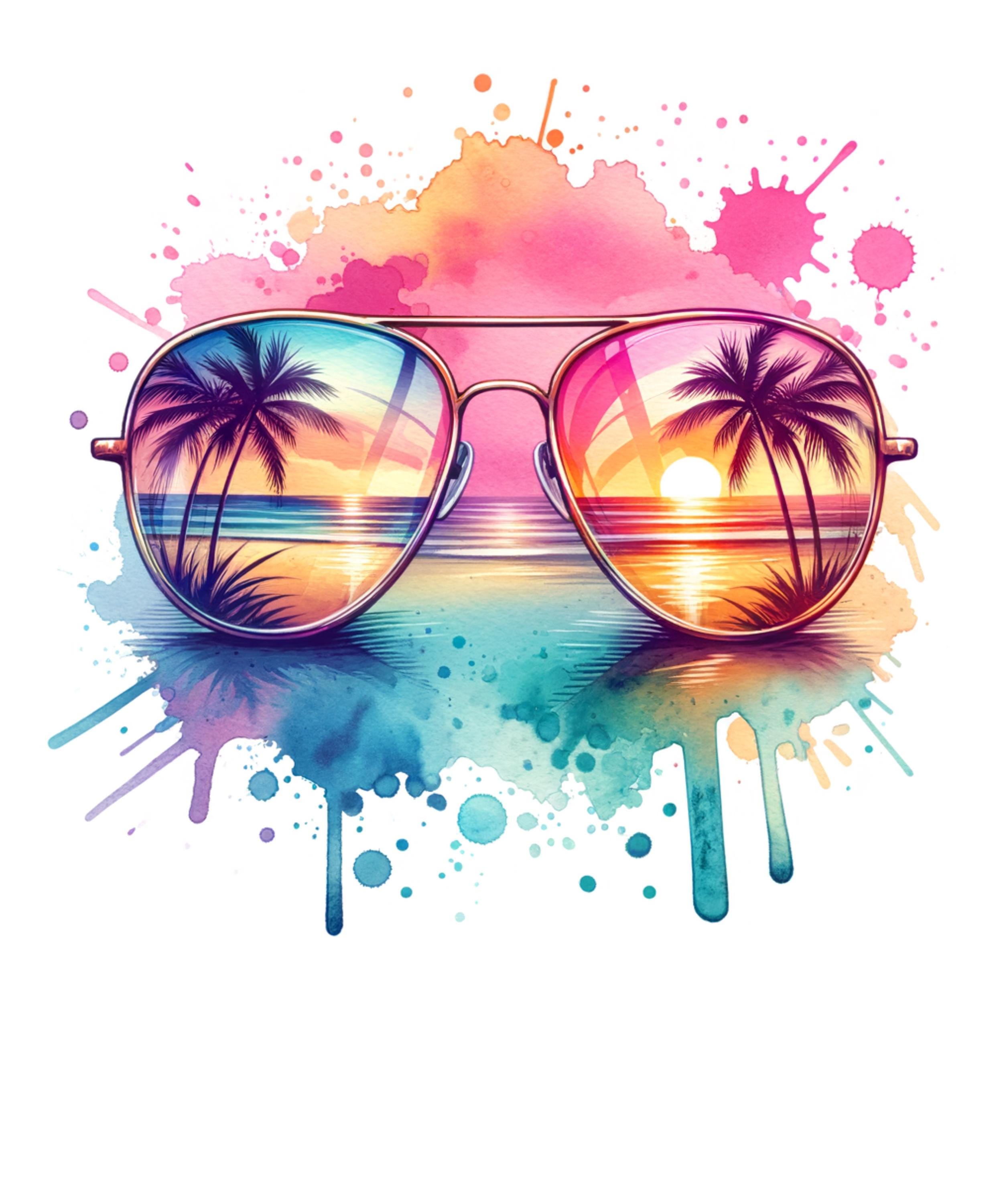 Summer Watercolor Clipart, 10 Beach Aesthetic High Quality JPG ...