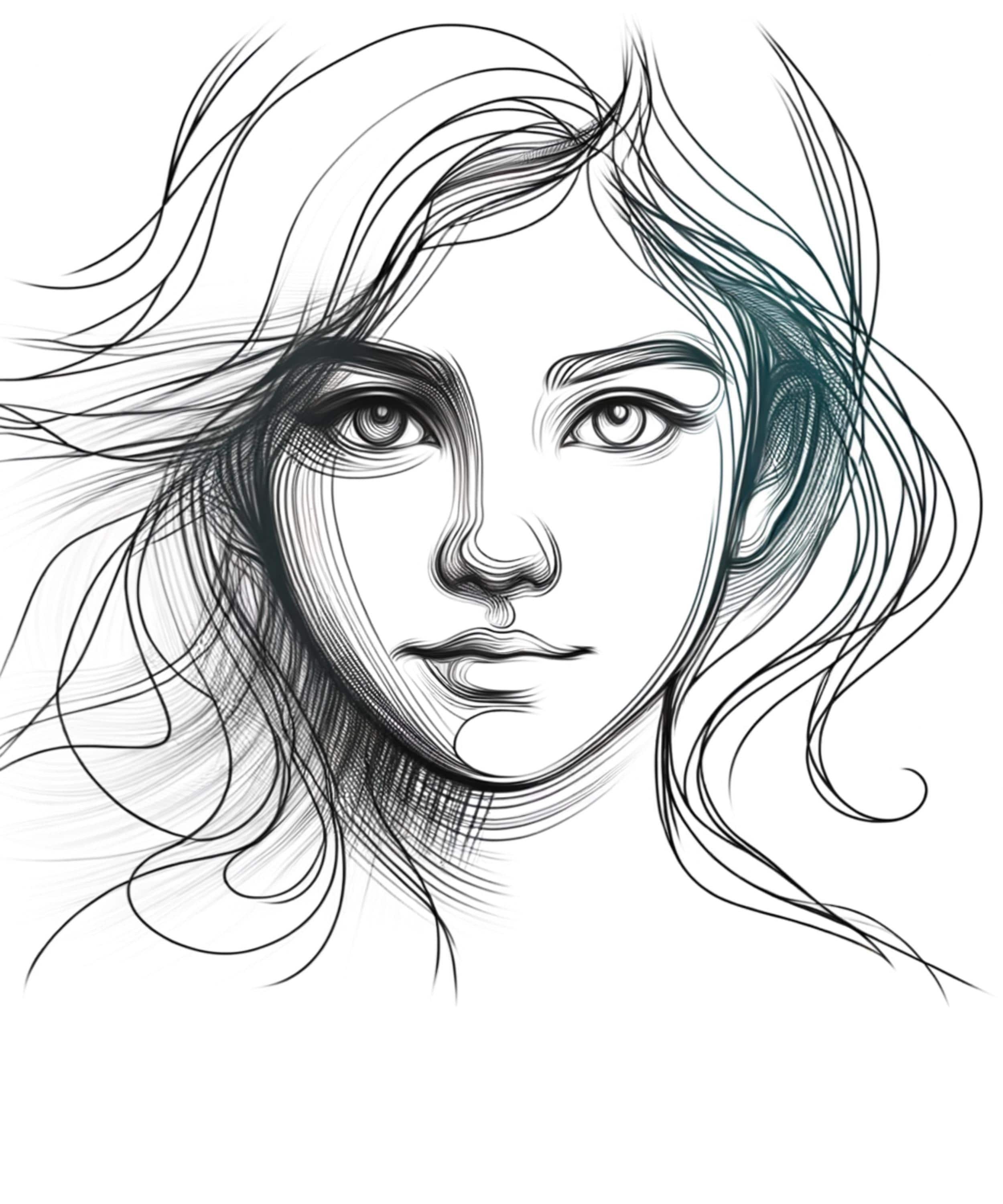 Line Drawing Clipart, 12 Little Girl Clipart, High Quality Jpgs, Junk ...
