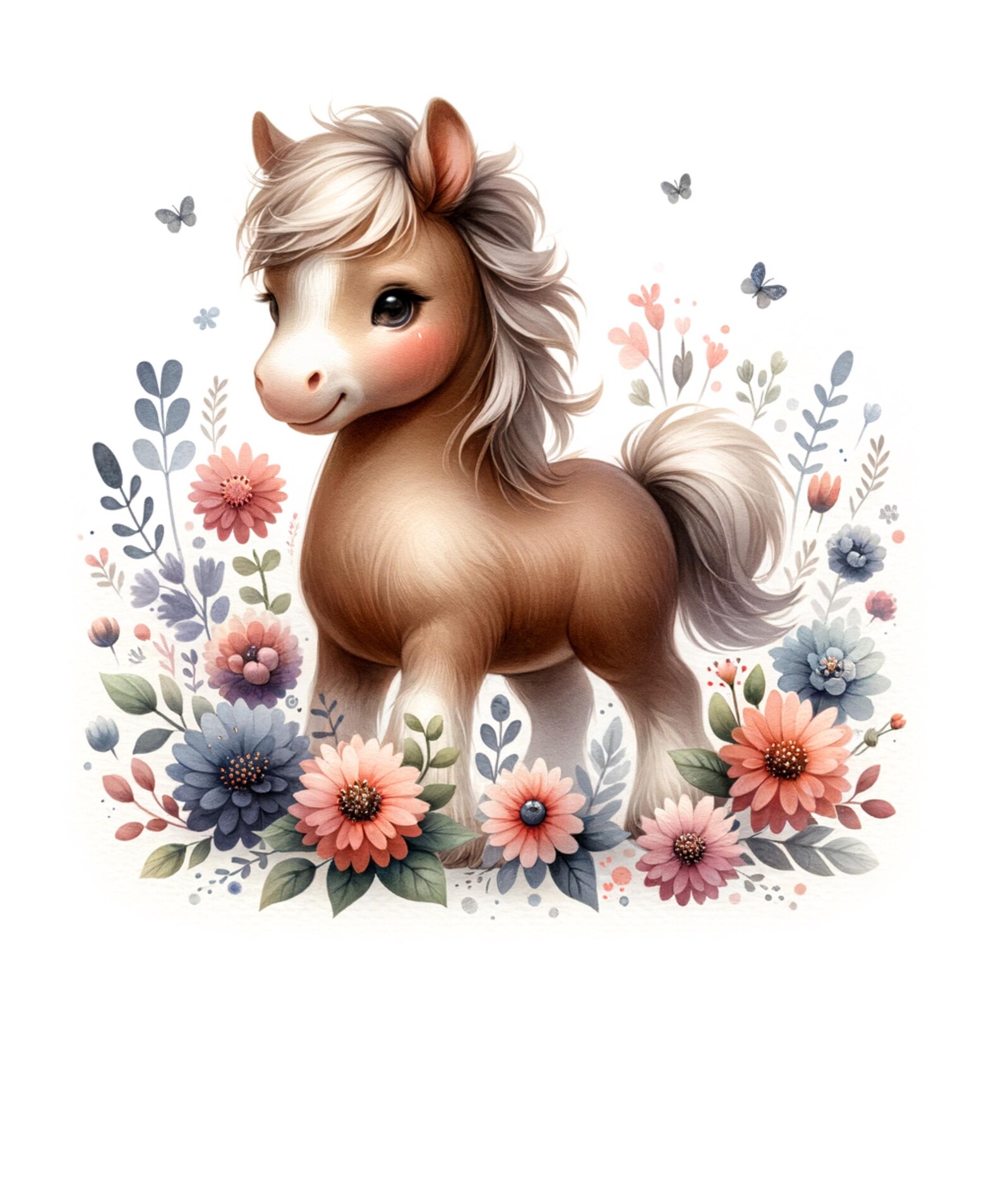 Cute Horse Clipart, 10 Pony High Quality Jpgs, Nursery Printable ...