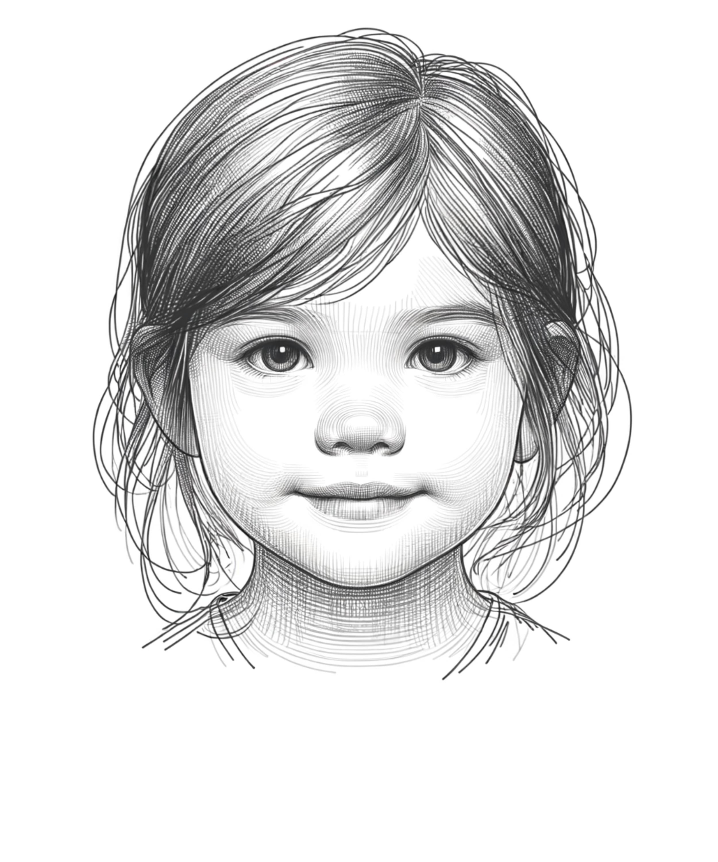 Line Drawing Clipart, 12 Little Girl Clipart, High Quality Jpgs, Junk ...