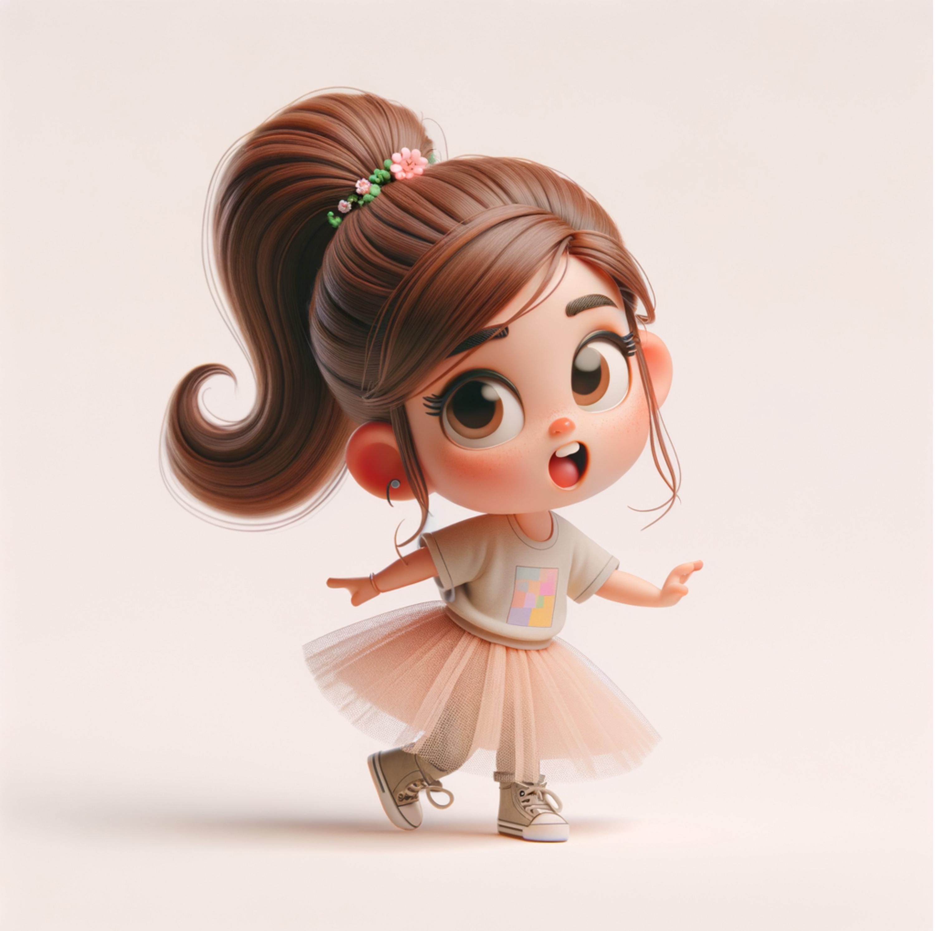 Funny Whimsical Dancing Girls, 12 Cute Girl Clipart, High Quality Jpgs ...