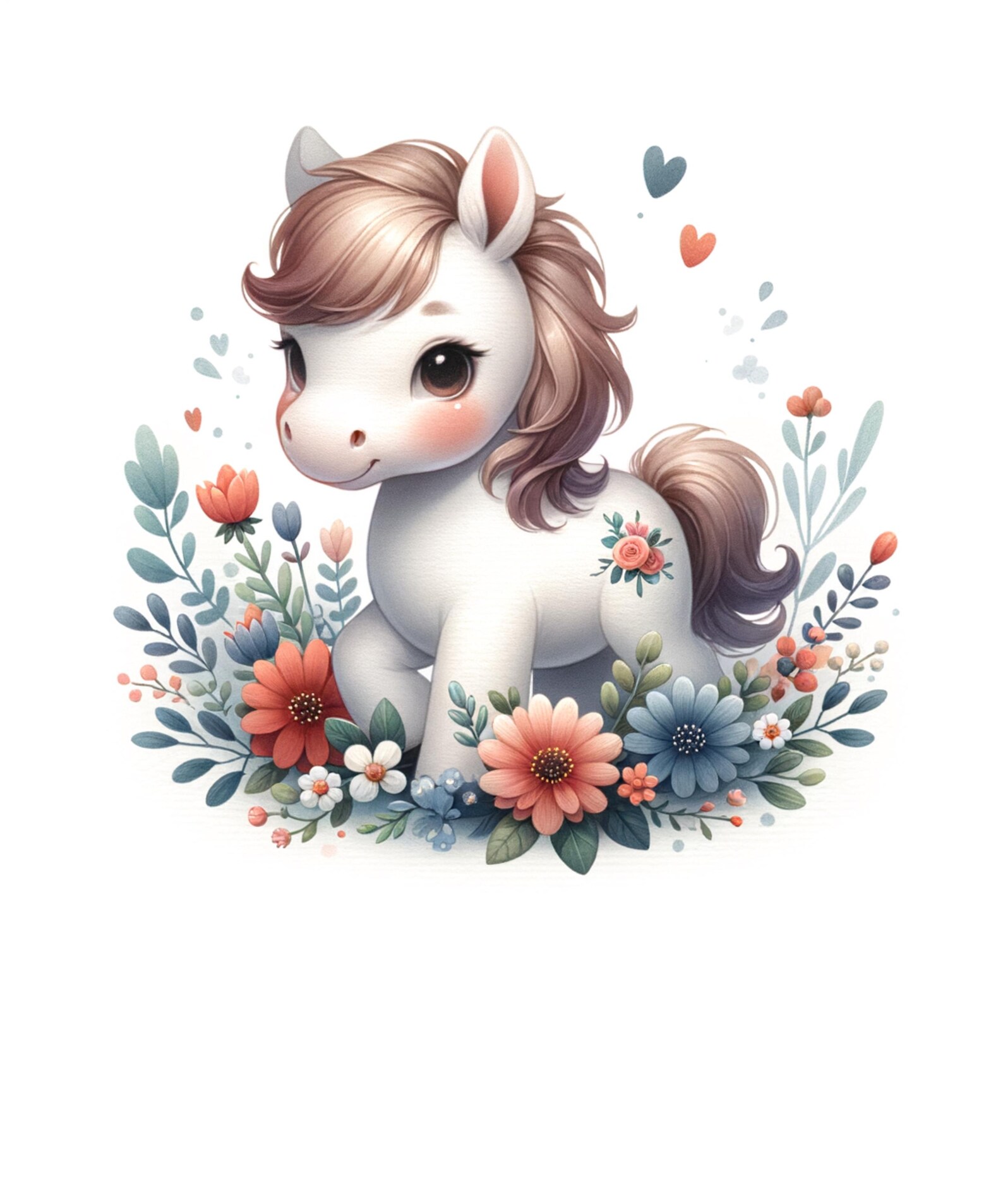 Cute Horse Clipart, 10 Pony High Quality Jpgs, Nursery Printable ...