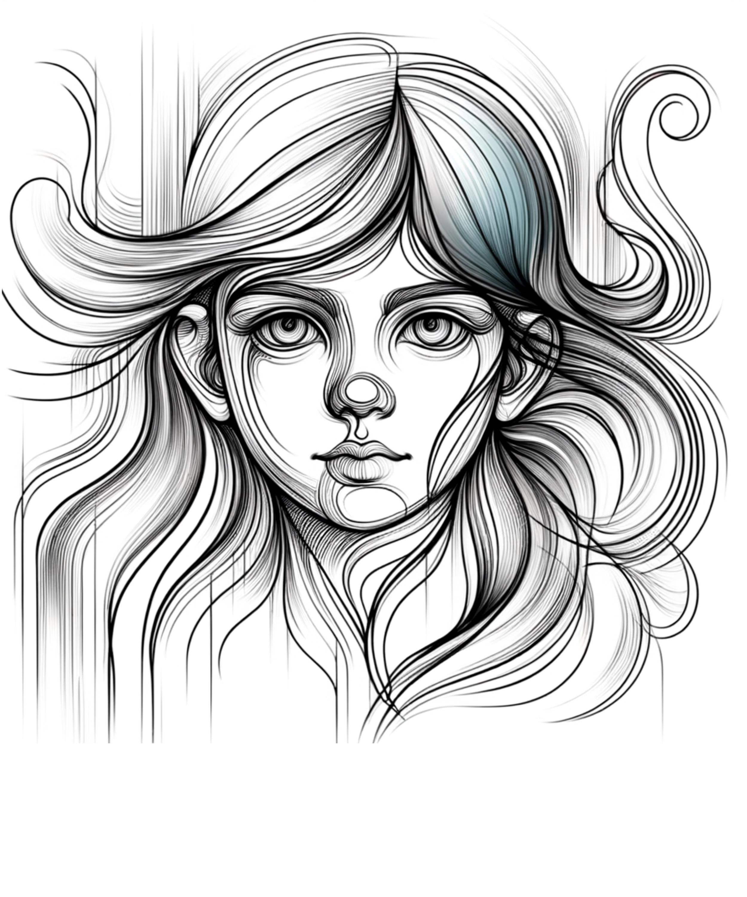 Line Drawing Clipart, 12 Little Girl Clipart, High Quality Jpgs, Junk ...