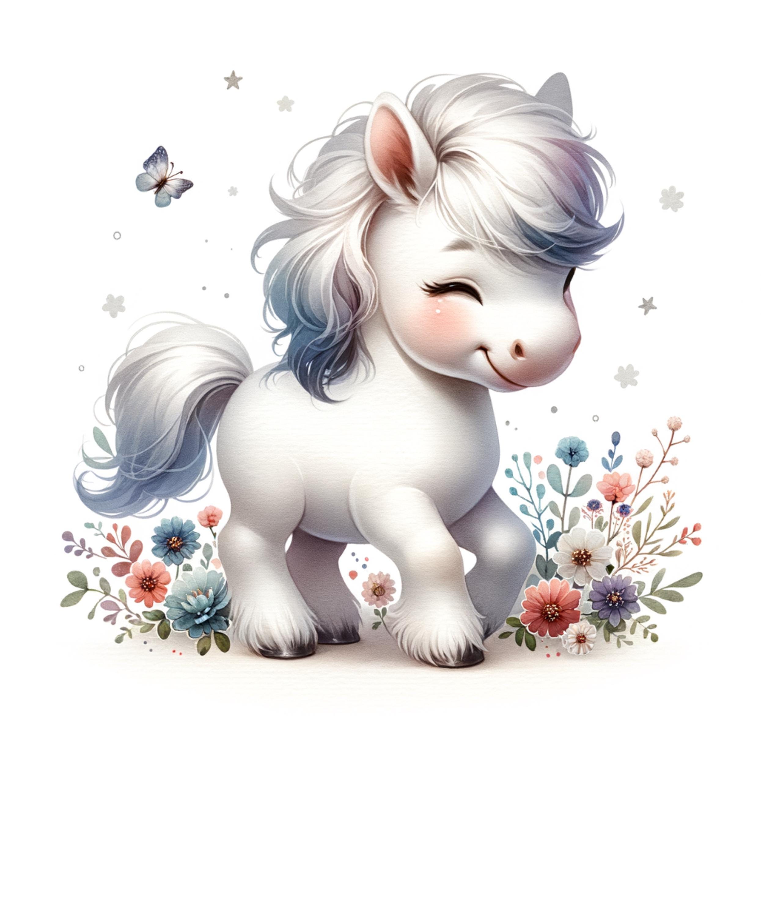 Cute Horse Clipart, 10 Pony High Quality Jpgs, Nursery Printable ...