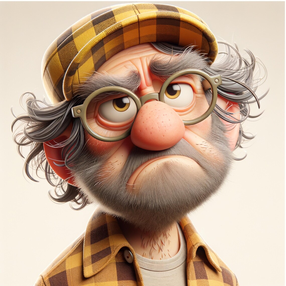 Funny Digital Download, 9 Grumpy Old Man Clipart JPG, Elderly Clipart ...