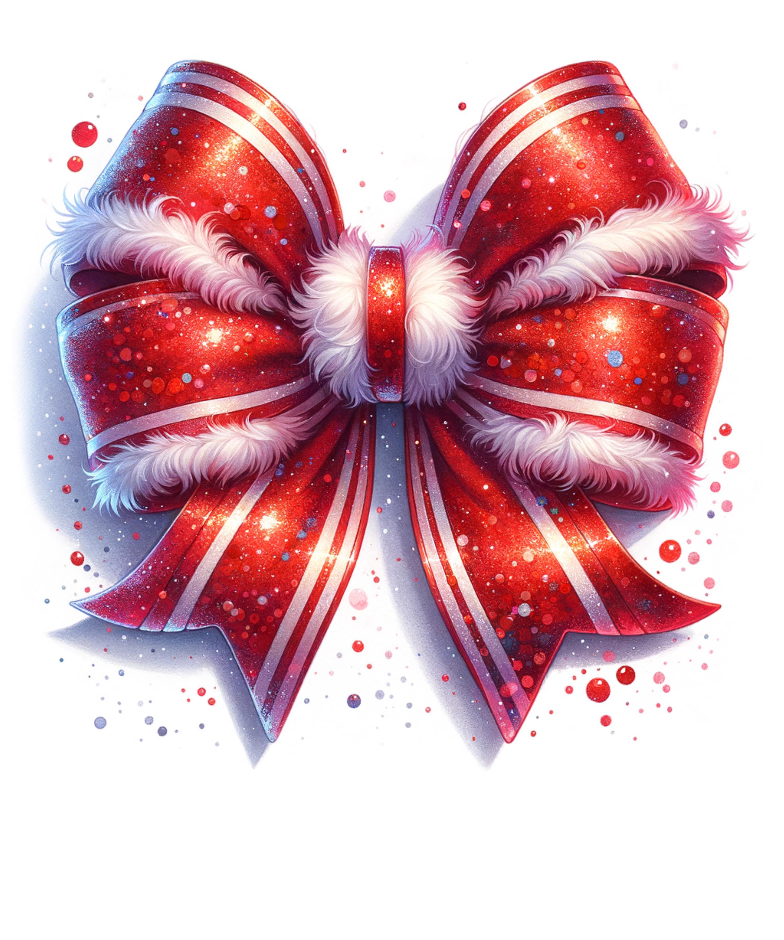Christmas Bow Clipart, 10 High Quality JPG, Holiday Bow, Santa Bow ...