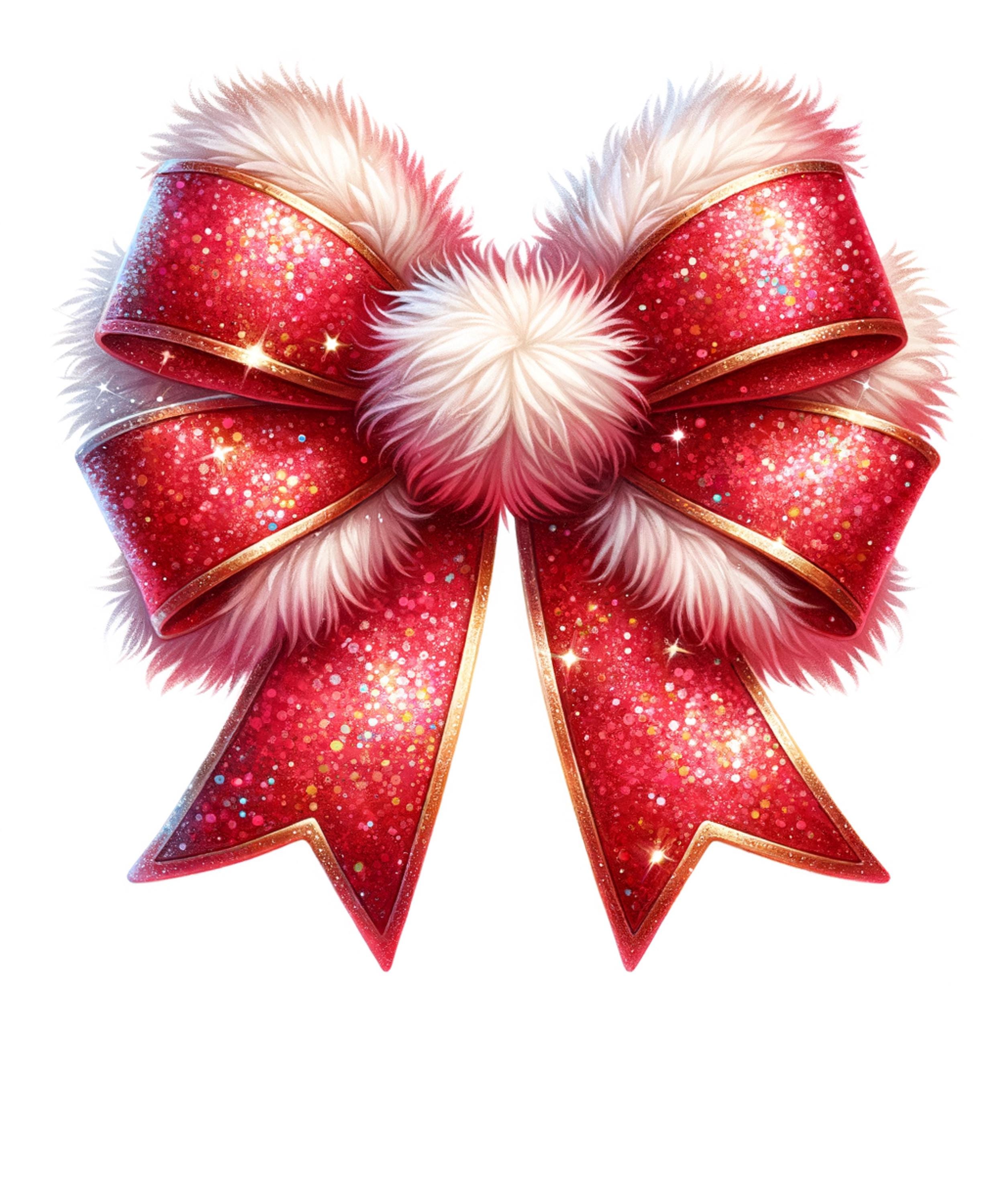 Christmas Bow Clipart, 10 High Quality JPG, Holiday Bow, Santa Bow ...