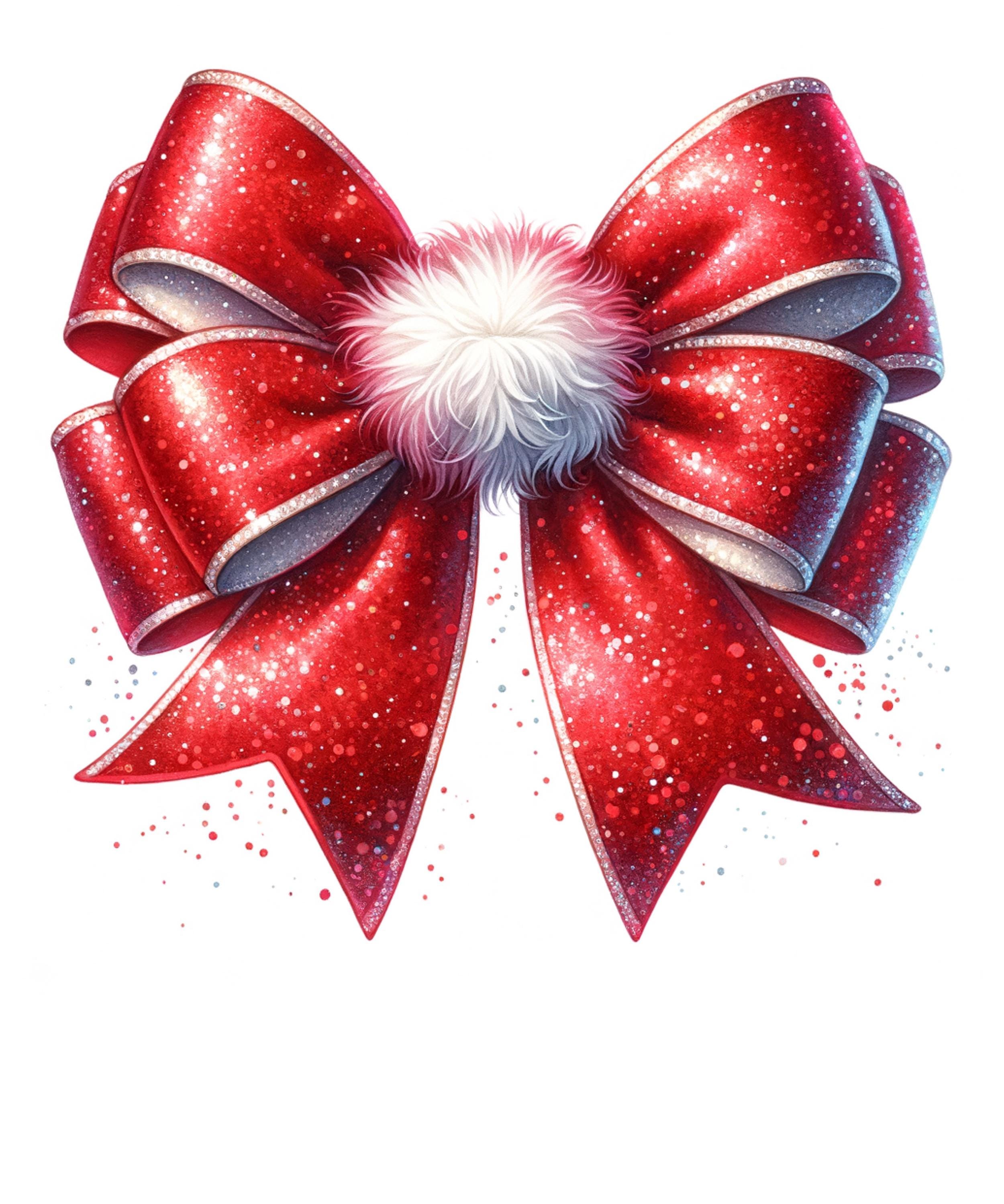 Christmas Bow Clipart, 10 High Quality JPG, Holiday Bow, Santa Bow ...