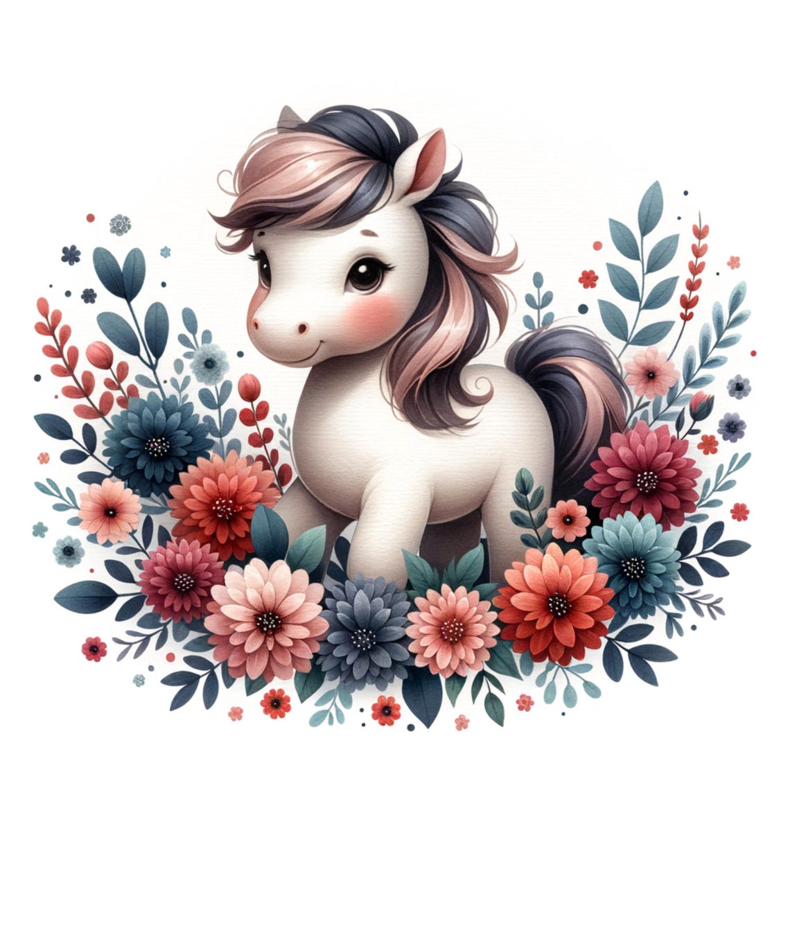 Cute Horse Clipart, 10 Pony High Quality Jpgs, Nursery Printable ...