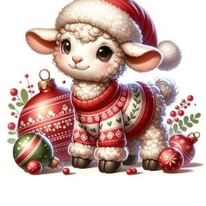Christmas Animals Clipart, 10 Cute Animals for Holidays Digital ...