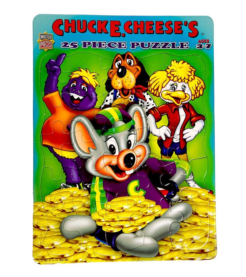 Vintage Chuck E Cheese 25-piece Jigsaw Puzzle - Etsy