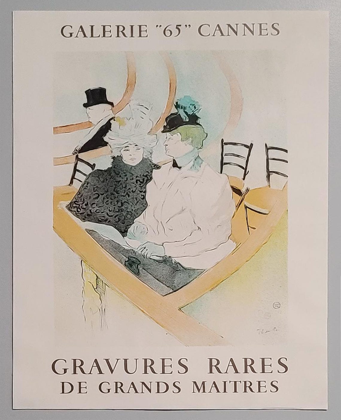 TOULOUSE LAUTREC Grand Loge 1964 Exhibition Poster, Gallerie 65 ...
