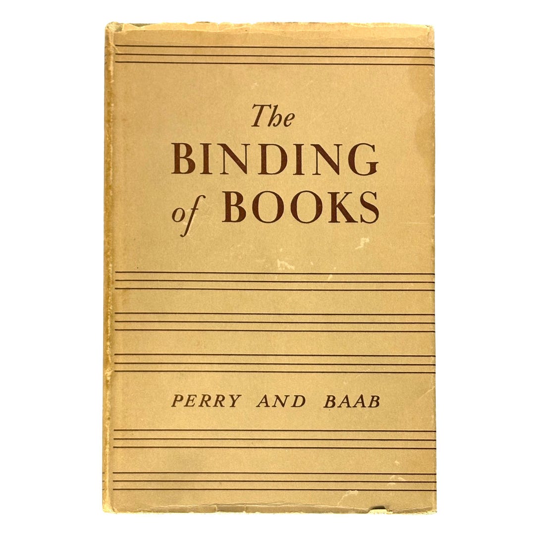 1940 the BINDING OF BOOKS Perry and Baab, First Edition - Etsy