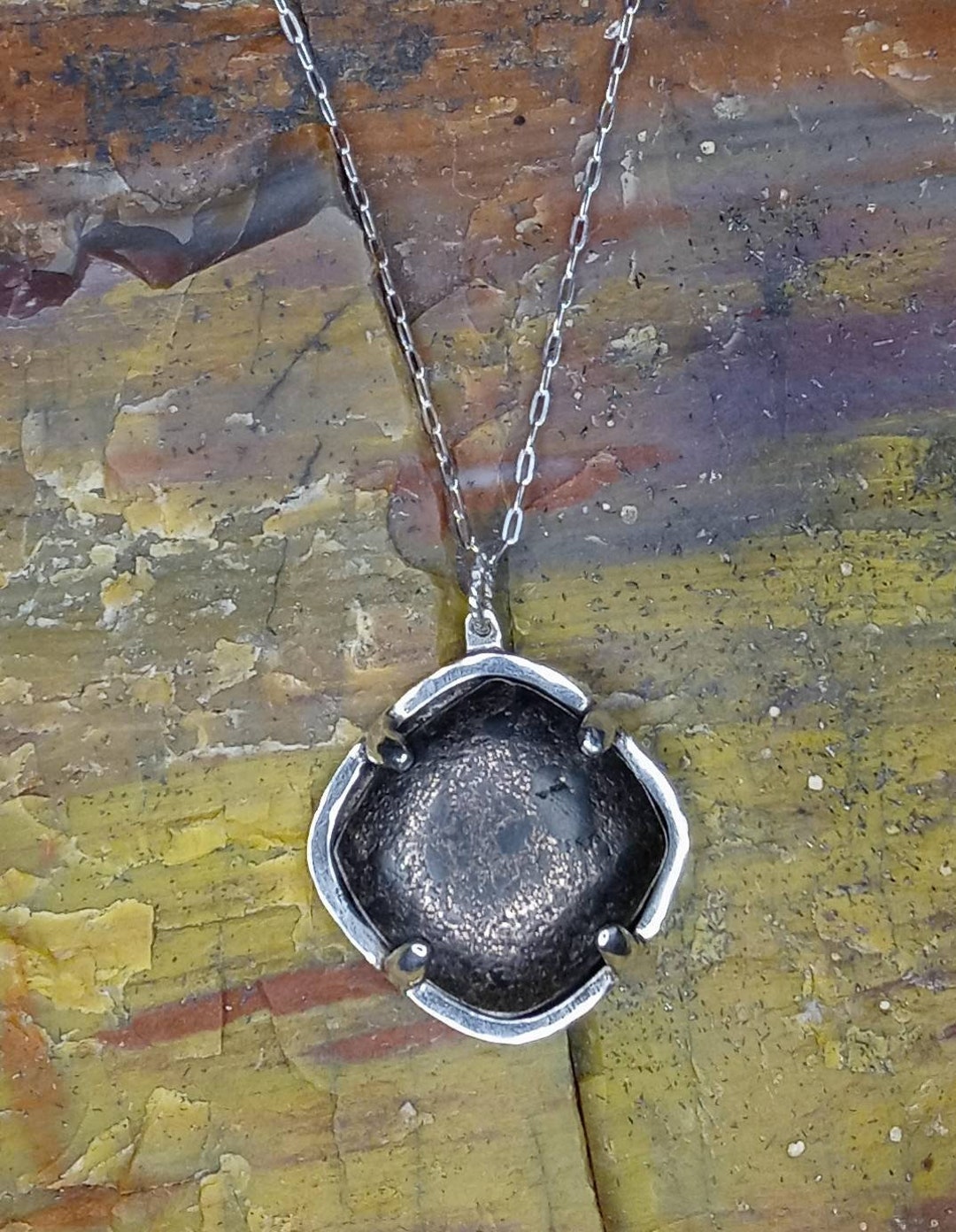 Sterling Silver Michigan Copper Firebrick Pendant Necklace - Etsy