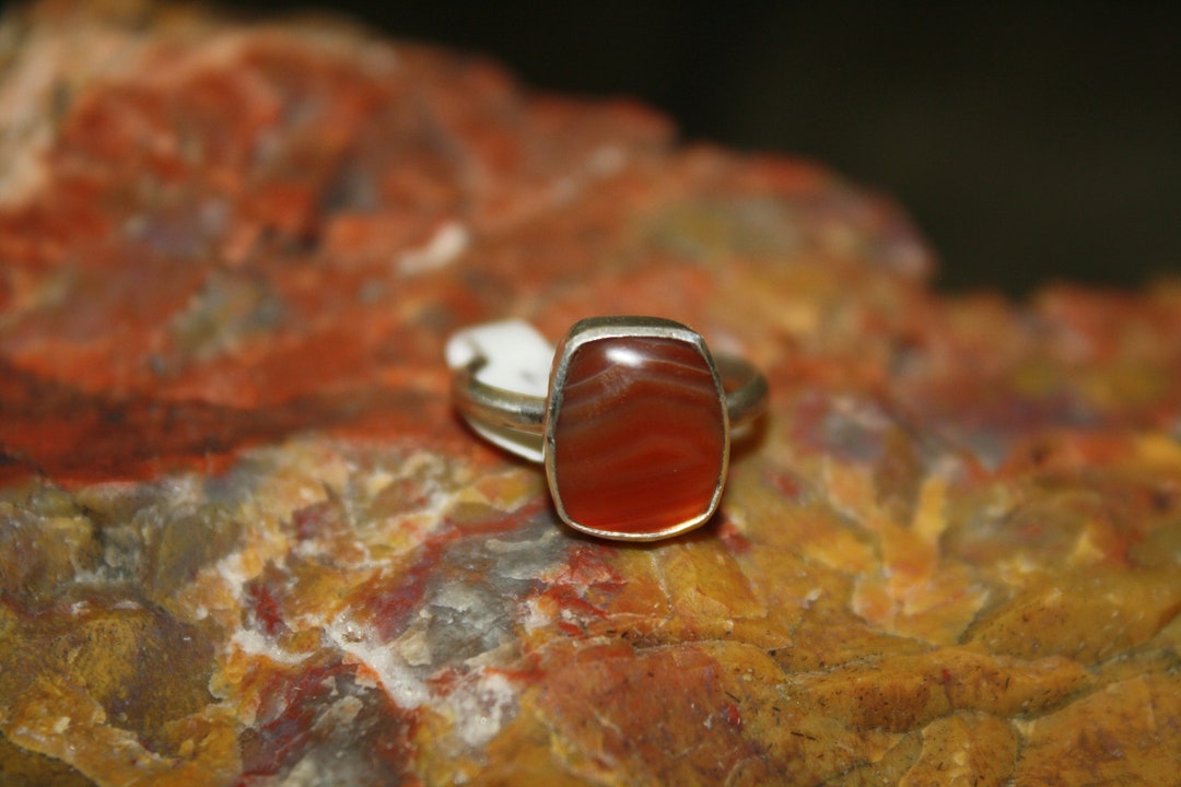Lake Superior Agate Ring .925 Size 5.5 - Etsy