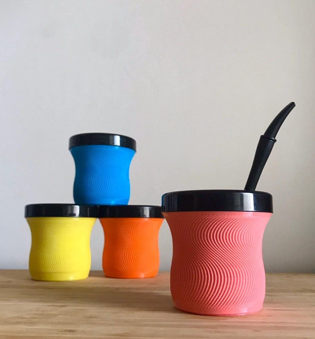 Argentine Mate Cup and Detachable Straw. Mate Cups in Vivid Colors With ...
