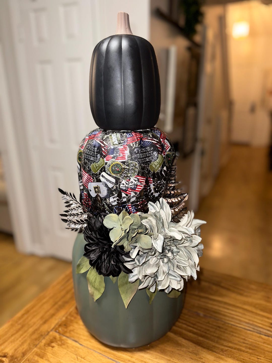 US Army Stacked Pumpkins - Etsy