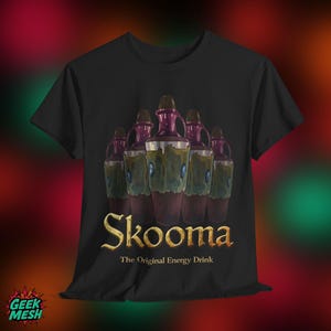 Skooma: the Original Energy Drink T-shirt, Funny Elder Scrolls Black ...
