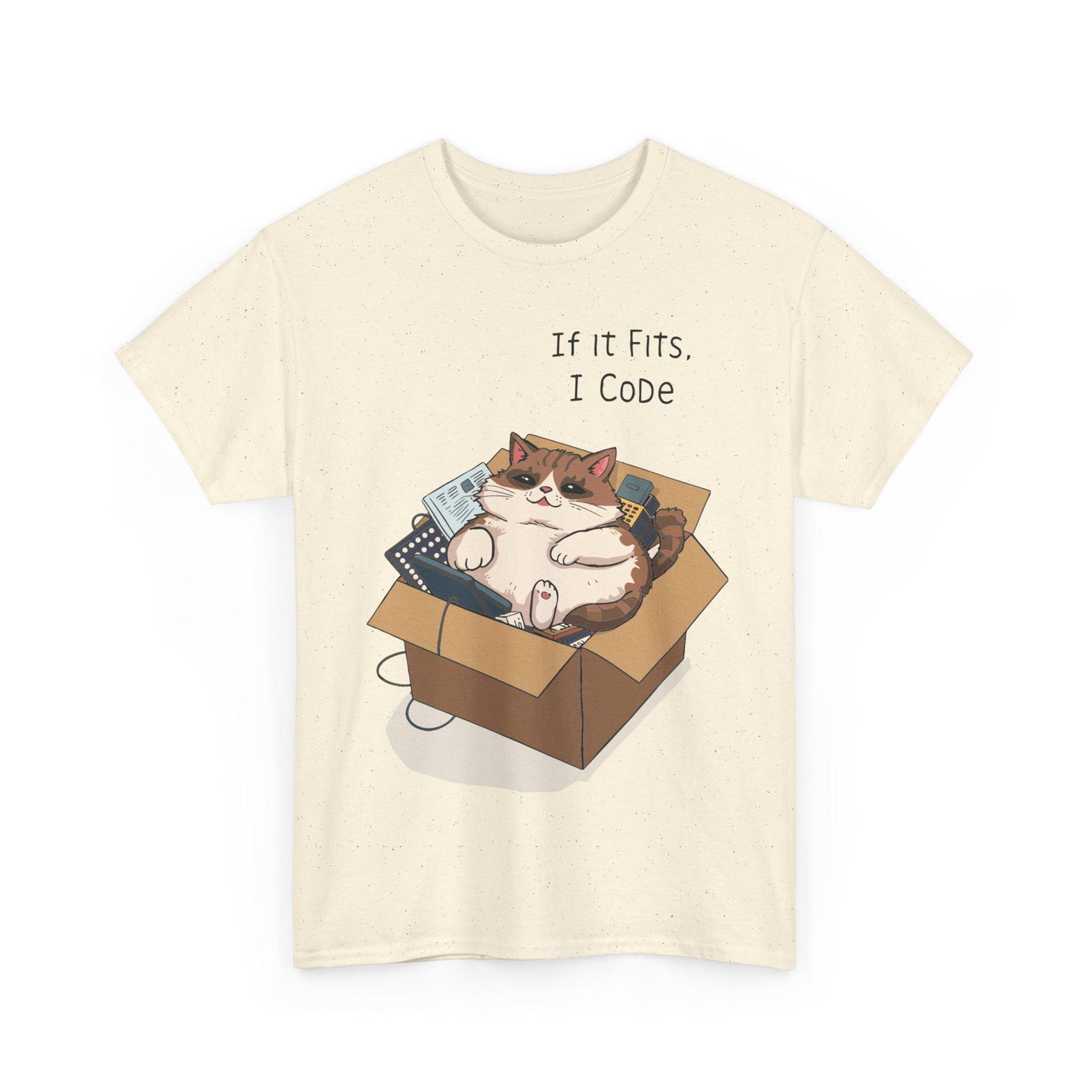 If It Fits, I Code Shirt, Funny Cat Programming Shirt, Unisex Developer ...