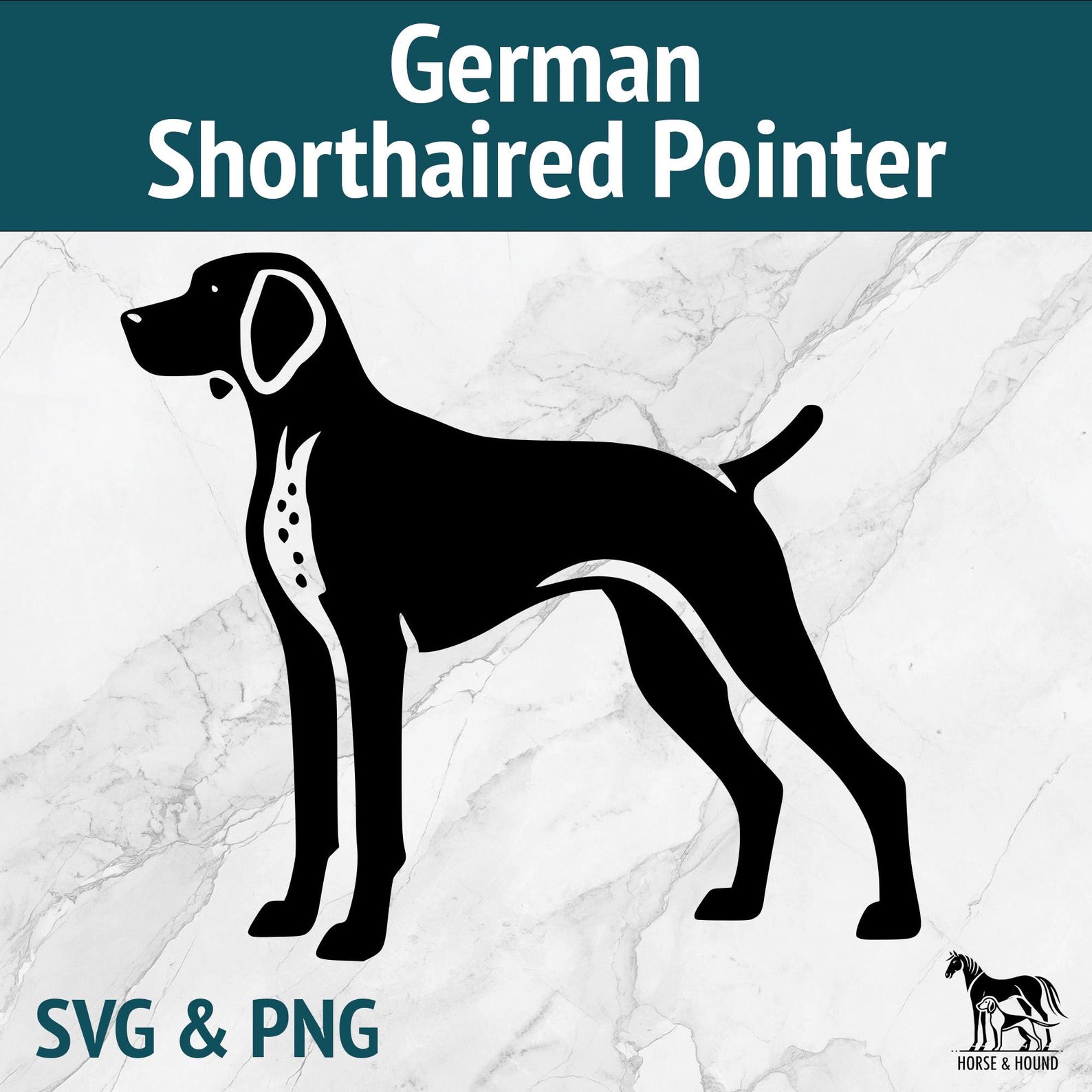 German Shorthaired Pointer Silhouettenull