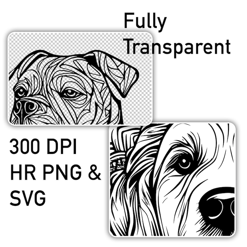 Dog Mandala SVG Bundle: 25 Laser Cut Files (PNG, Vector) - Etsy