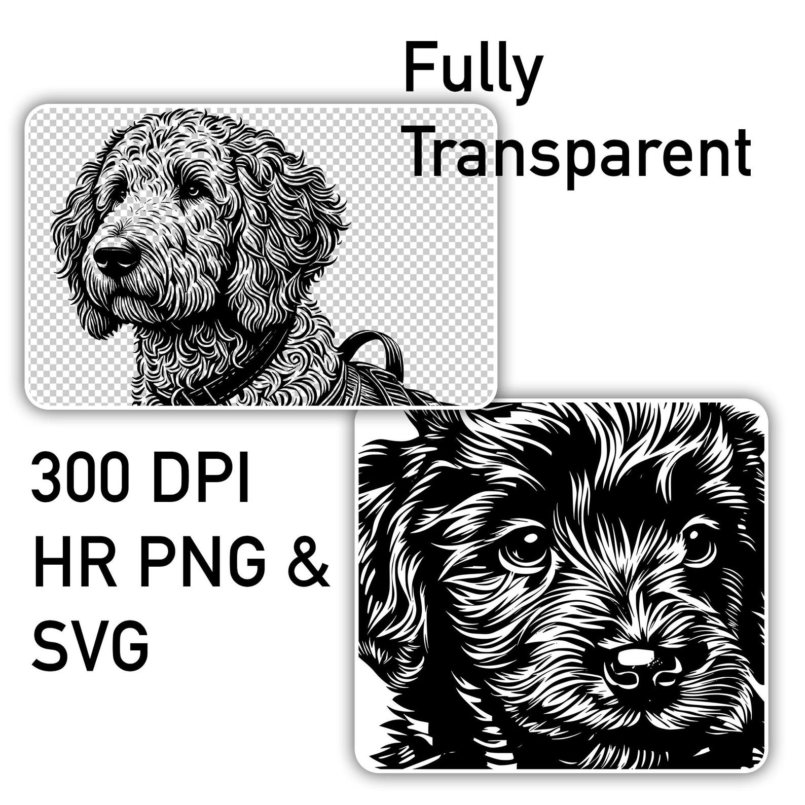 Labradoodle SVG - 25 Laser Cut File Bundle - Doodle Dog PNG Vector ...