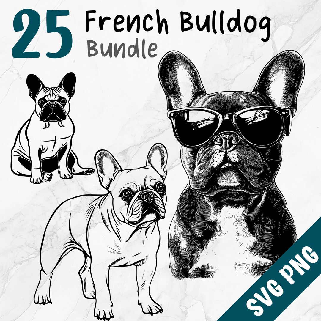 French Bulldog SVG - Frenchie SVG Laser Cut Files - Dog Breeds Vector ...