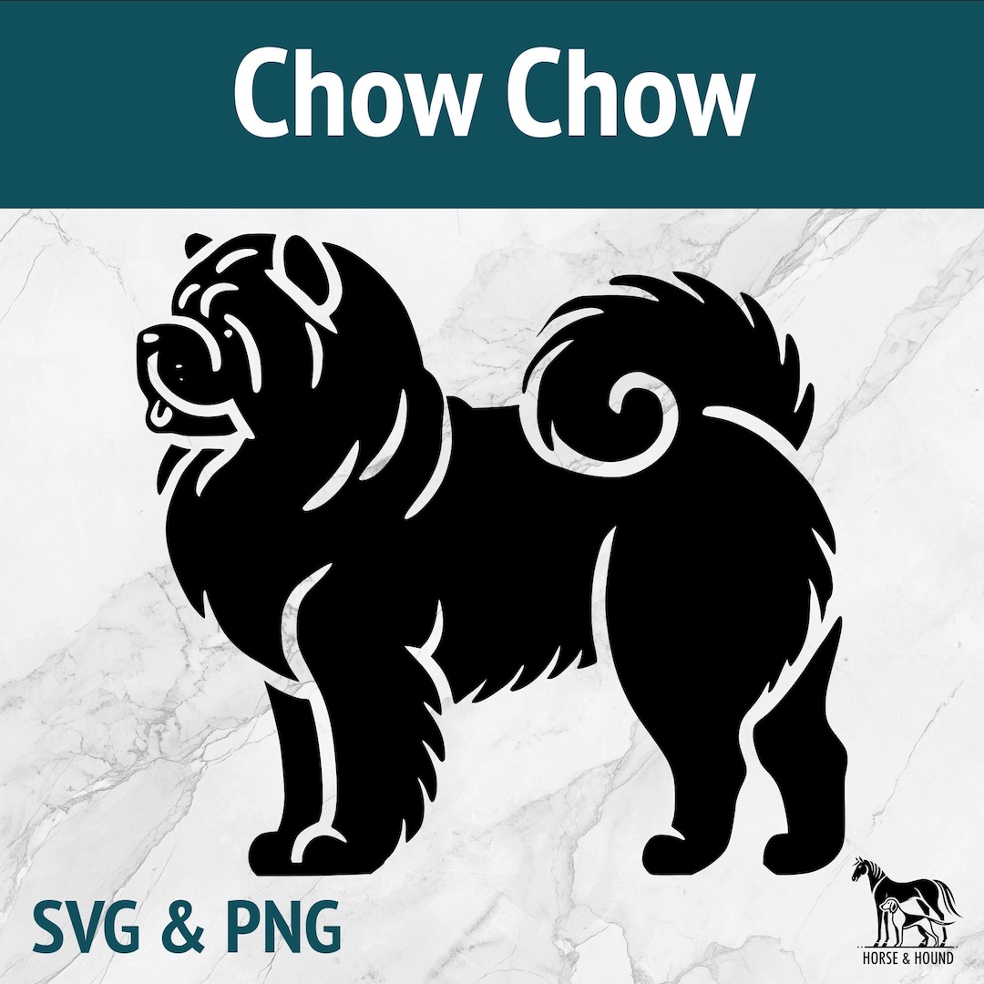 Chow Chow SVG: Lion Dog Silhouette Vector Clipart (digital Download ...