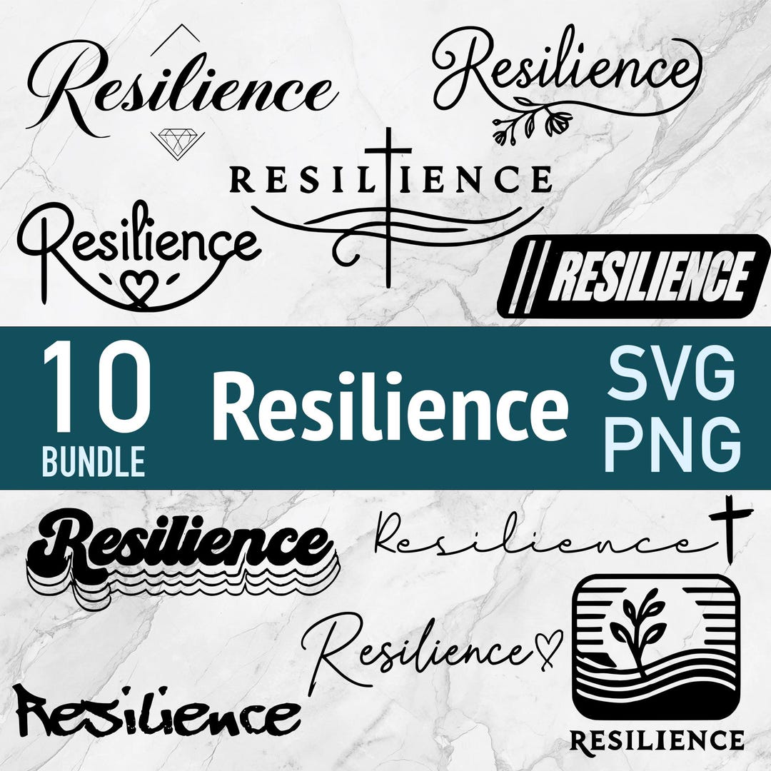 Resilience SVG Inspirational Laser Cut File Bundle Trendy Jesus ...