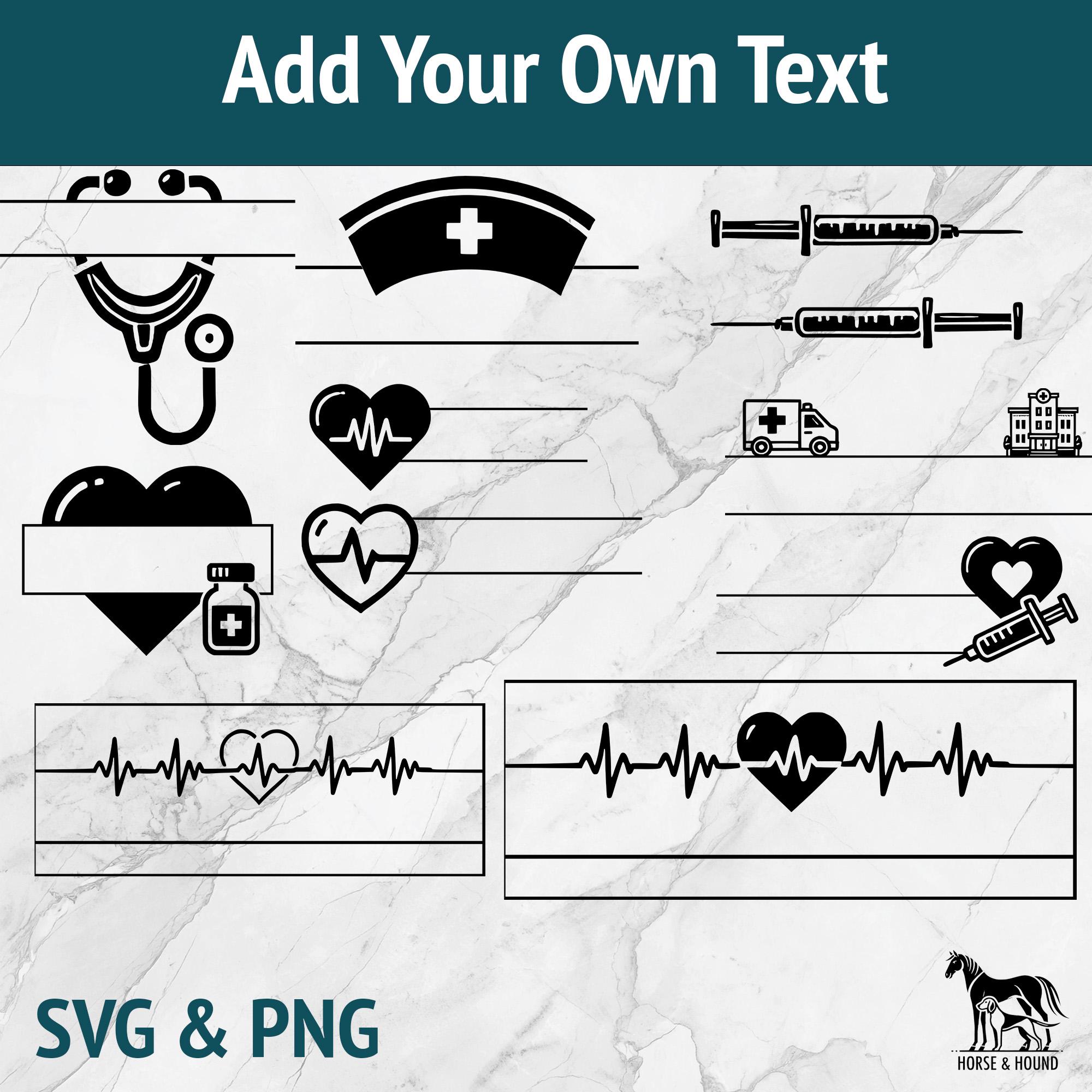 Nurse SVG Bundle - 45 Laser Cut Files - Nursing SVG Designs - Hospital ...
