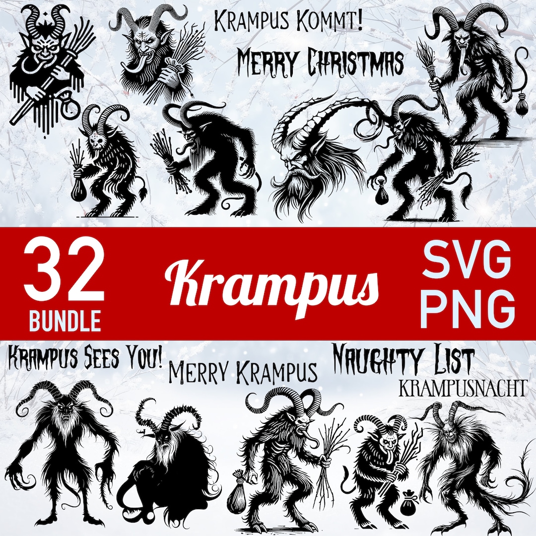 Krampus SVG File Bundle: German Christmas Clipart (cricut, Laser) - Etsy