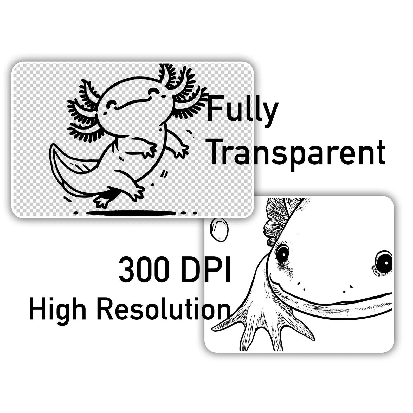 Axolotl SVG - 25 Laser Cut File Axolotl SVG Bundle - Cute Kawaii Png ...
