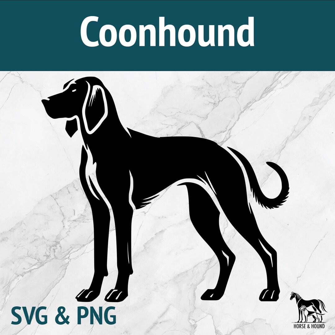 Coonhound SVG - Dog Breeds Silhouette PNG Vector Clipart - Laser Cut ...